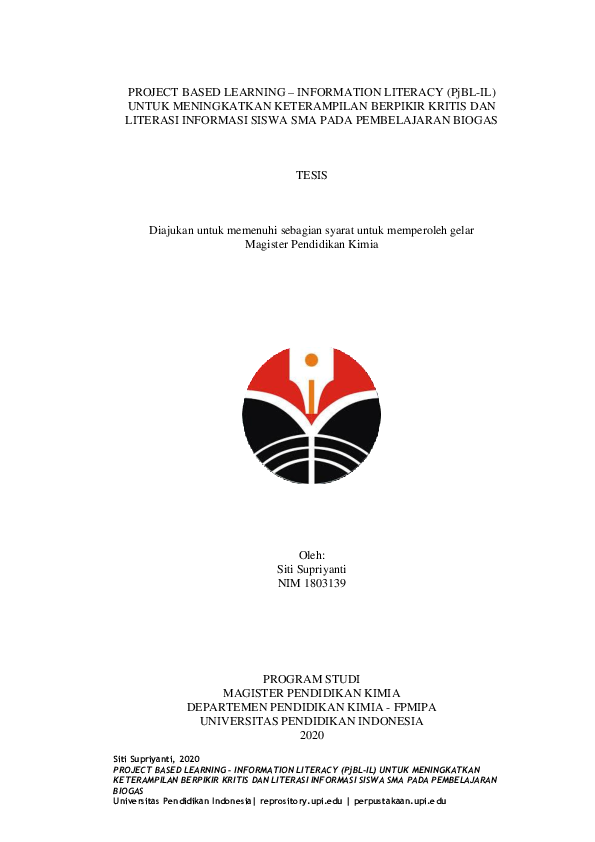 (PDF) PROJECT BASED LEARNING – INFORMATION LITERACY (PjBL-IL) UNTUK MENINGKATKAN KETERAMPILAN ...