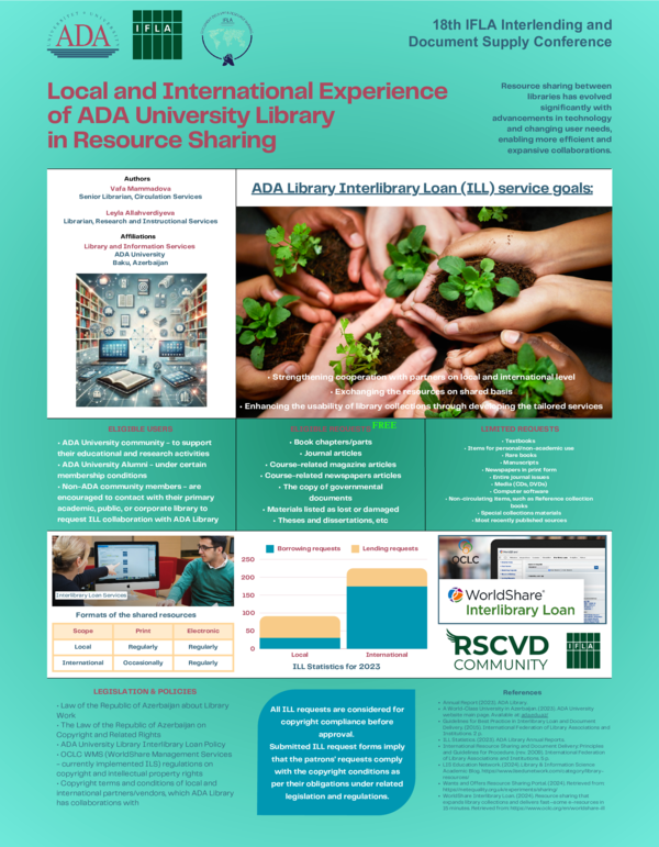 (PDF) Local and International Experience of ADA University Library in ...