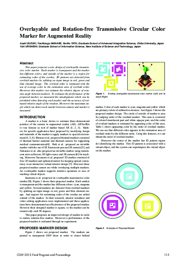 (PDF) Overlayable and Rotation-free Transmissive Circular Color Marker ...