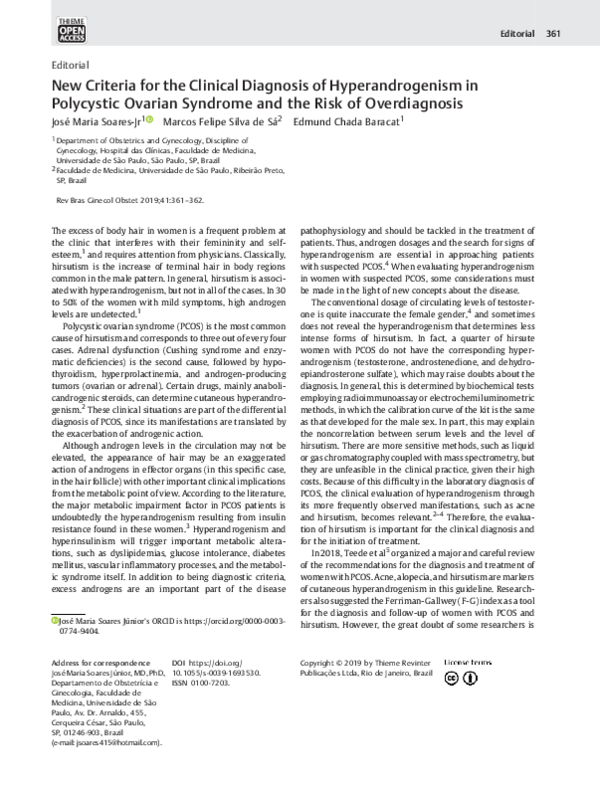 (PDF) New Criteria for the Clinical Diagnosis of Hyperandrogenism in ...