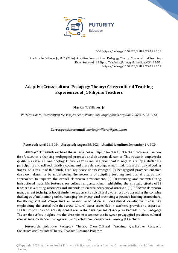 (PDF) Adaptive Cross-Cultural Pedagogy Theory: Cross-Cultural Teaching ...