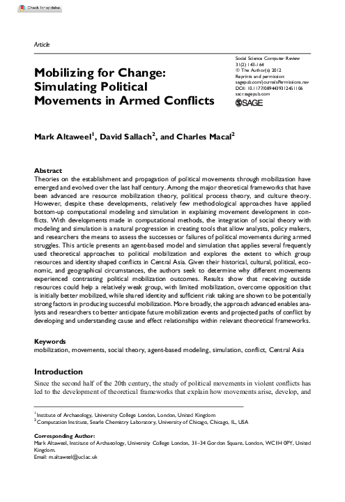 (PDF) Mobilizing for Change