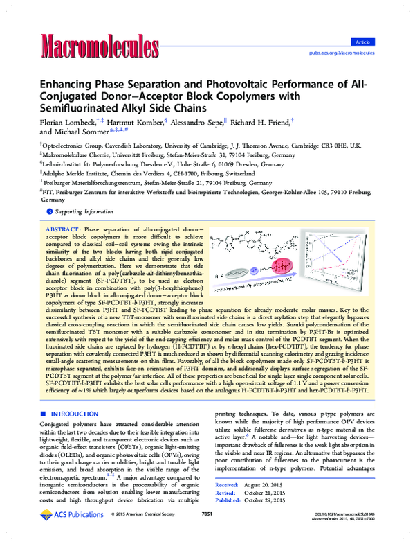 (PDF) Enhancing Phase Separation and Photovoltaic Performance of All ...