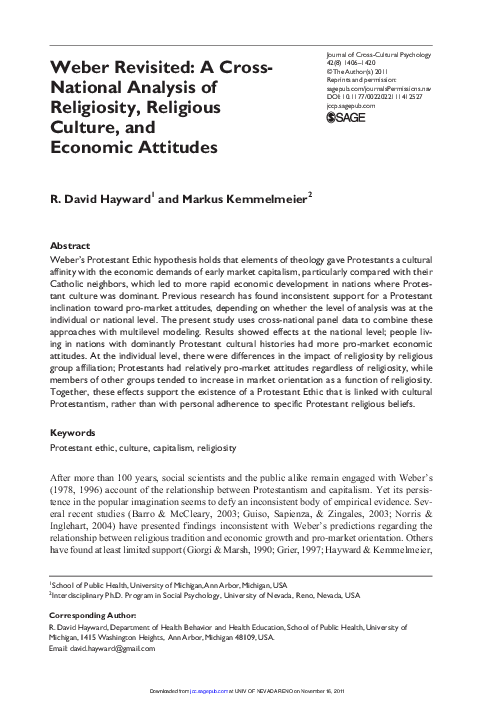 (PDF) Weber Revisited