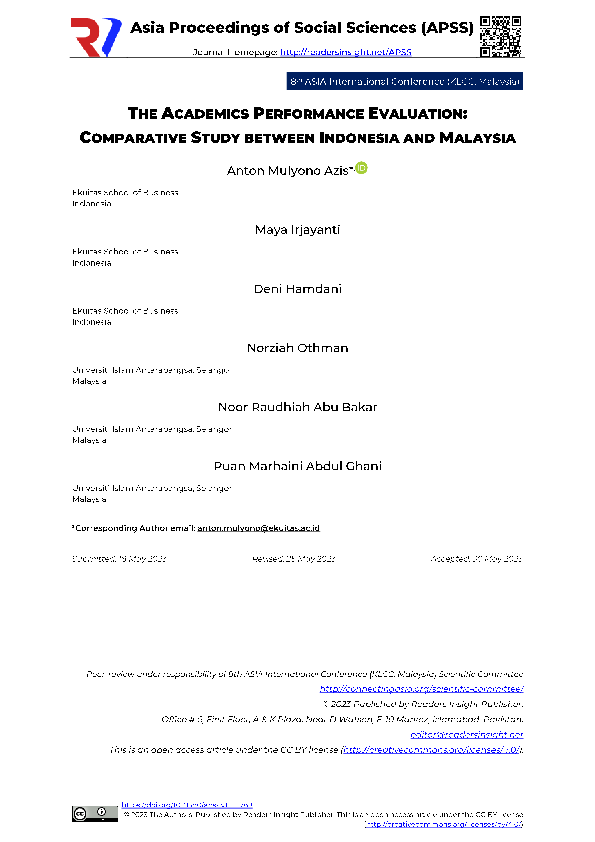 (PDF) Academics Performance Evaluation: Comparative Study between ... (PDF) Academics Performance Evaluation: Comparative Study between ...