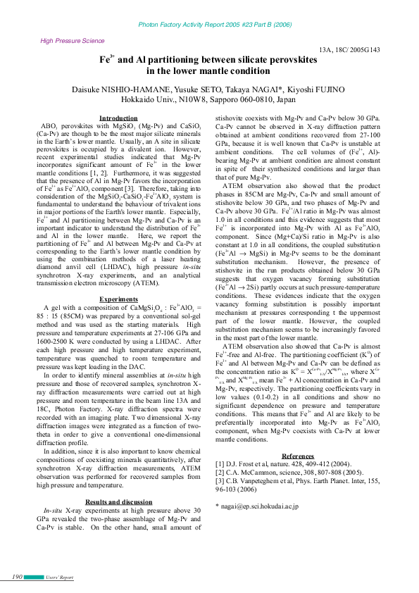 (PDF) and Al partitioning between silicate perovskites in the lower ...