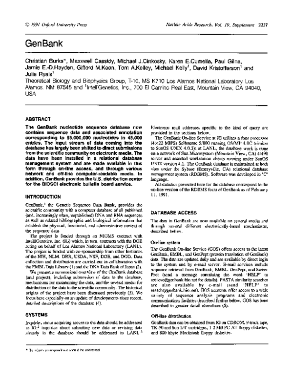 (PDF) GenBank
