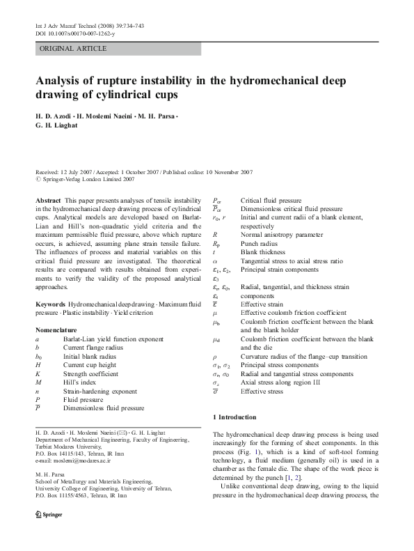 (PDF) Analysis of rupture instability in the hydromechanical deep ...