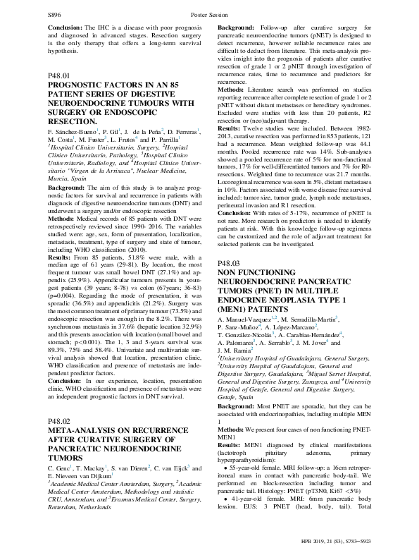 (PDF) Non functioning neuroendocrine pancreatic tumors (PNET) in multiple endocrine neoplasia ...