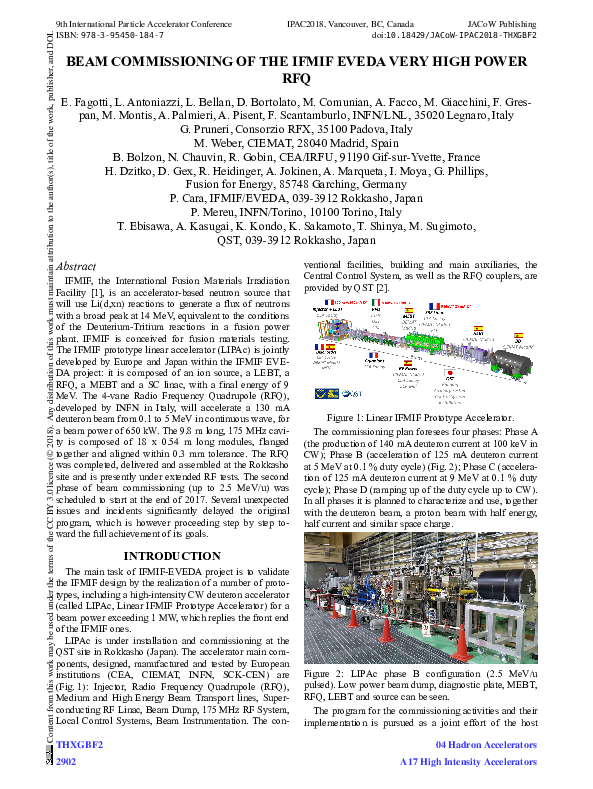 (PDF) Beam Commissioning of the IFMIF EVEDA Very High Power RFQ ...