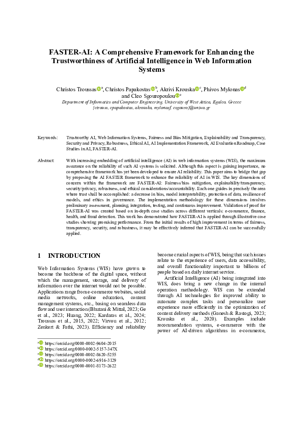 (PDF) FASTER AI A Comprehensive Framework for Enhancing the ...