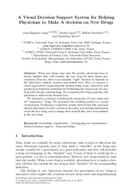 (PDF) A Visual Decision Support System for Helping Physicians to Make A ...