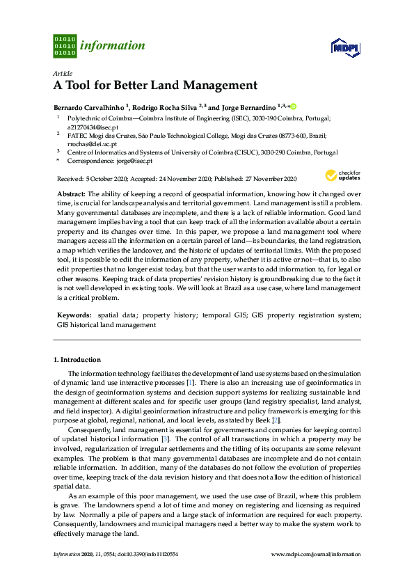 (PDF) A Tool for Better Land Management