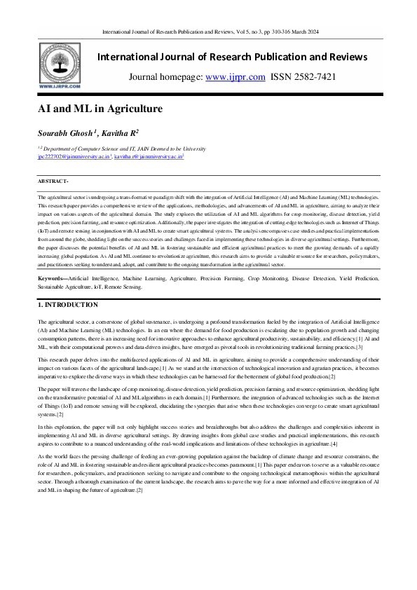 (PDF) Crop disease prediction and classification using Deep Learning