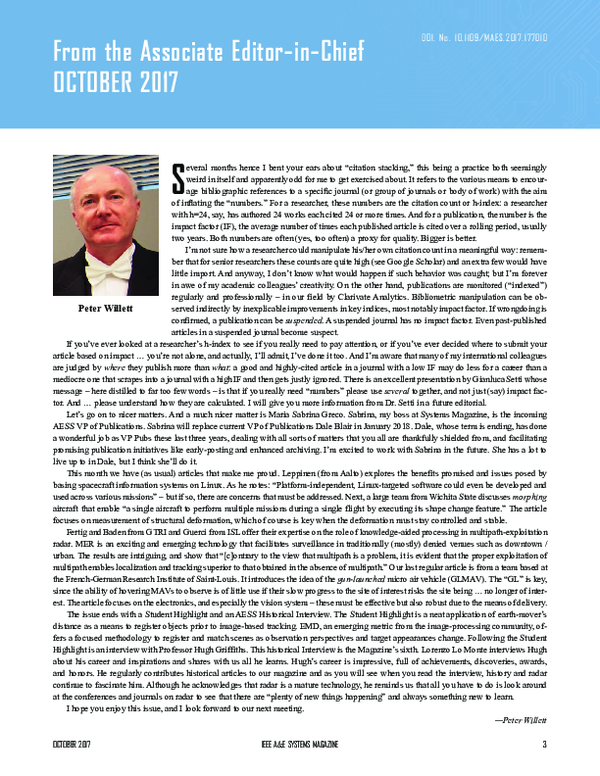 (PDF) From the Associate Editor-in-Chief October 2017 | Peter Willett ...