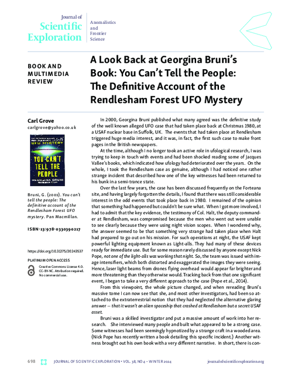 (PDF) A Look Back at Georgina Bruni's Book, "You can't tell the People ...