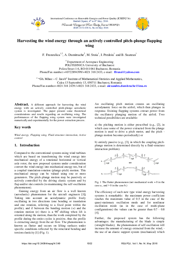 (PDF) Harvesting the wind energy through an actively controlled pitch ...