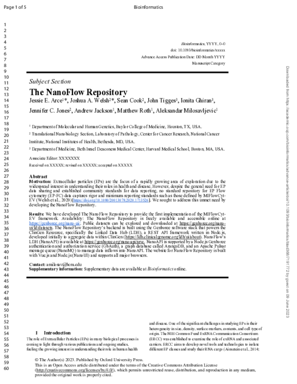 (PDF) The NanoFlow Repository