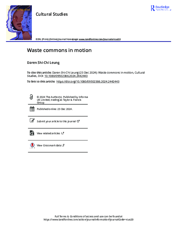 (PDF) Waste commons in motion