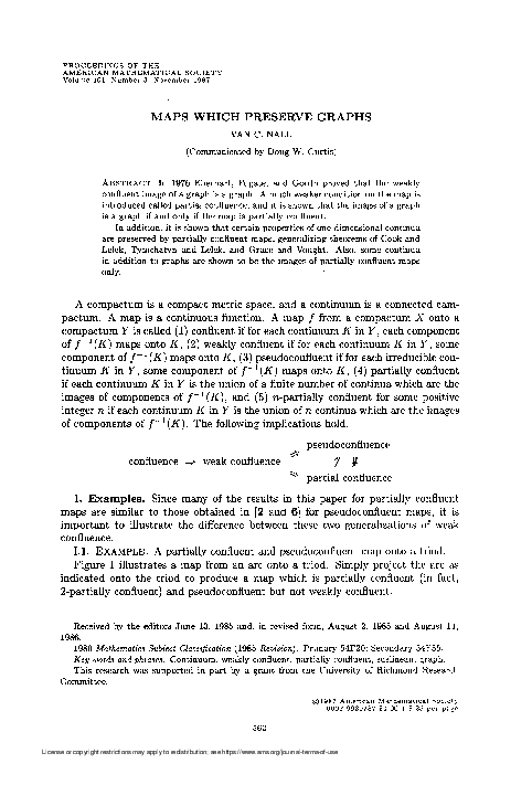 (PDF) Maps which preserve graphs | Van Nall - Academia.edu