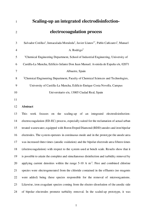 (PDF) Scaling-up an integrated electrodisinfection-electrocoagulation ...
