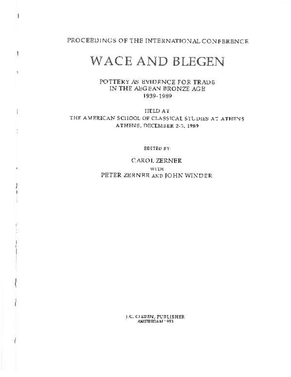 (PDF) Early Helladic Pottery: Inferences about Exchange and Production ...