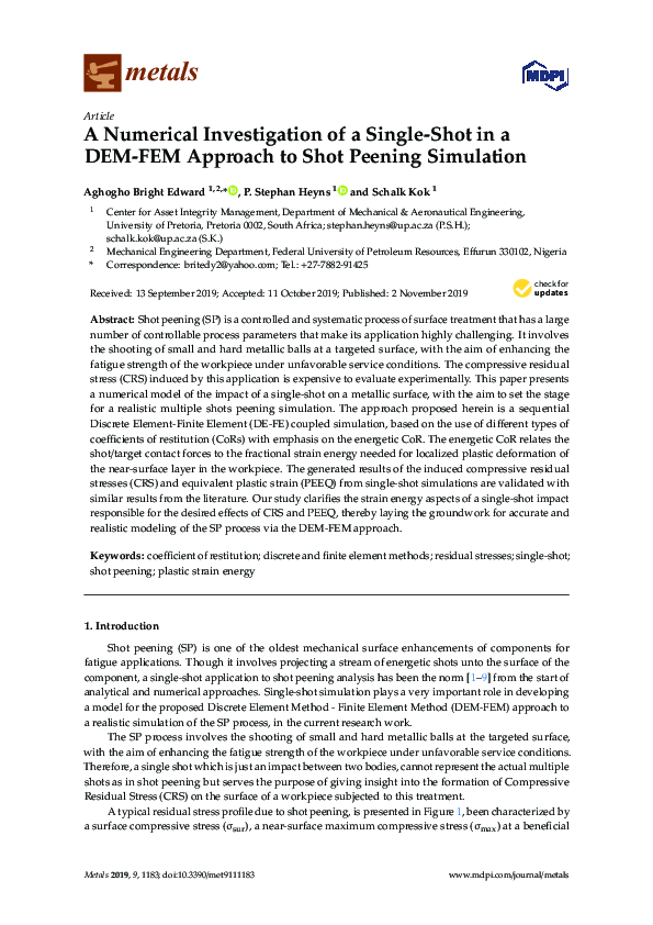 (PDF) A Numerical Investigation of a Single-Shot in a DEM-FEM Approach ...