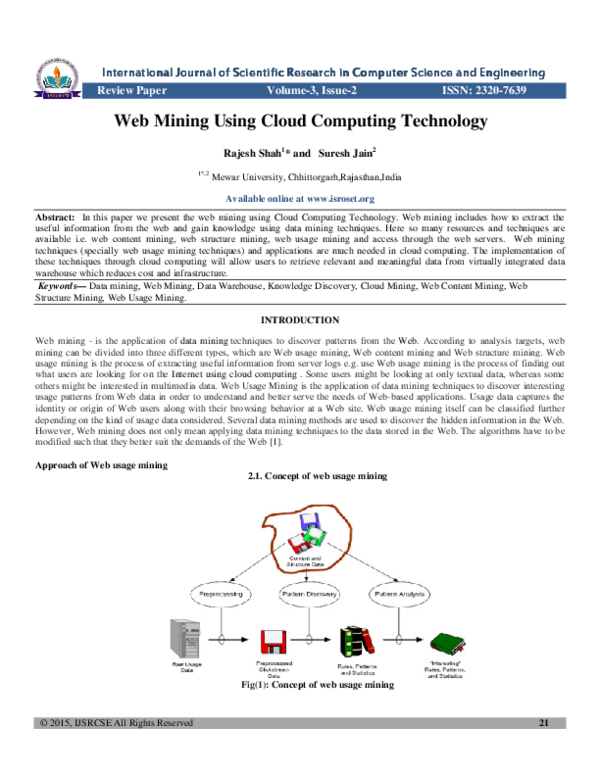 (PDF) Web Mining Using Cloud Computing Technology