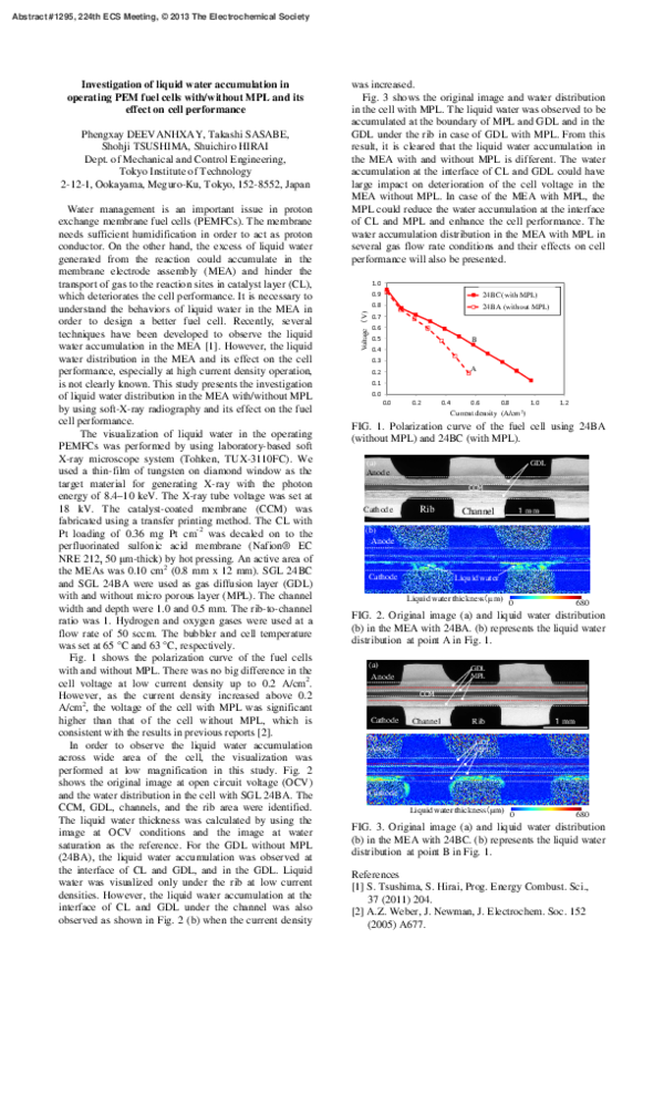 (PDF) Investigation of Liquid Water Accumulation in Operating PEM Fuel ...