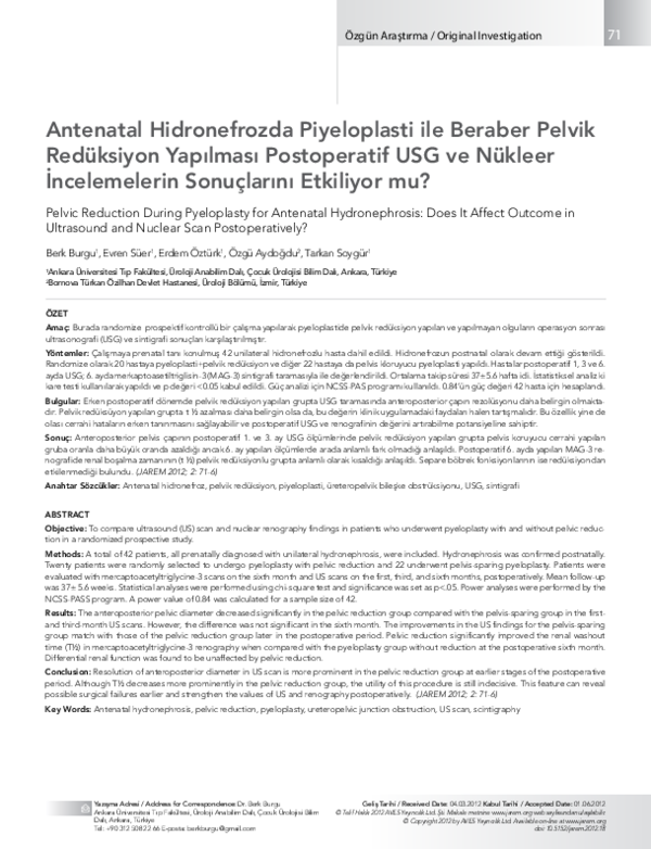 (PDF) Pelvic Reduction During Pyeloplasty for Antenatal Hydronephrosis ...