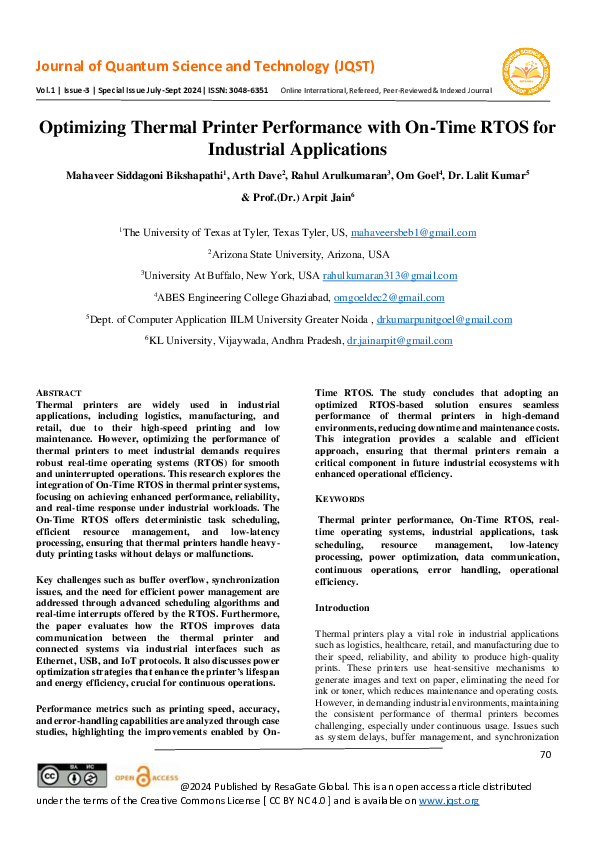 (PDF) Optimizing Thermal Printer Performance with On-Time RTOS for ...