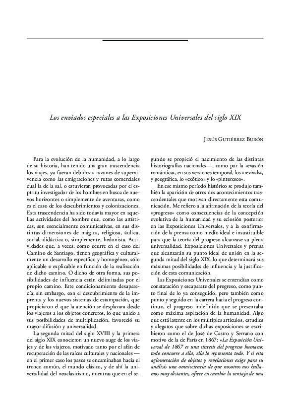 (PDF) Los enviados especiales a las exposiciones universales del siglo XIX