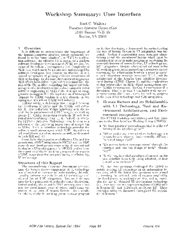 (PDF) Workshop summary