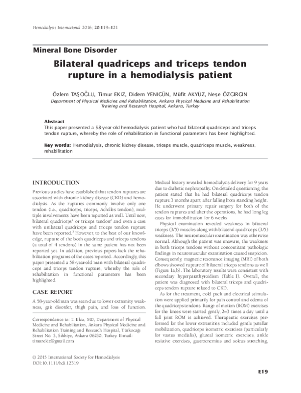 (PDF) Bilateral quadriceps and triceps tendon rupture in a hemodialysis ...