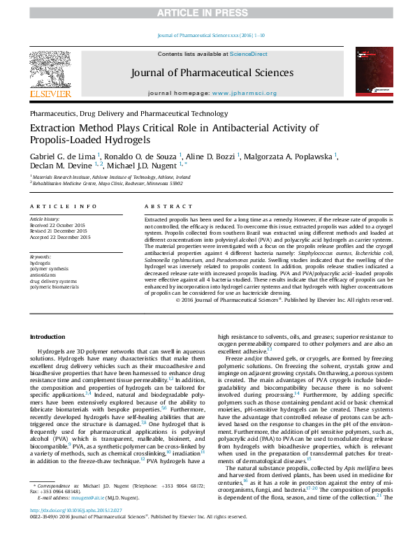 (PDF) Extraction Method Plays Critical Role in Antibacterial Activity ...