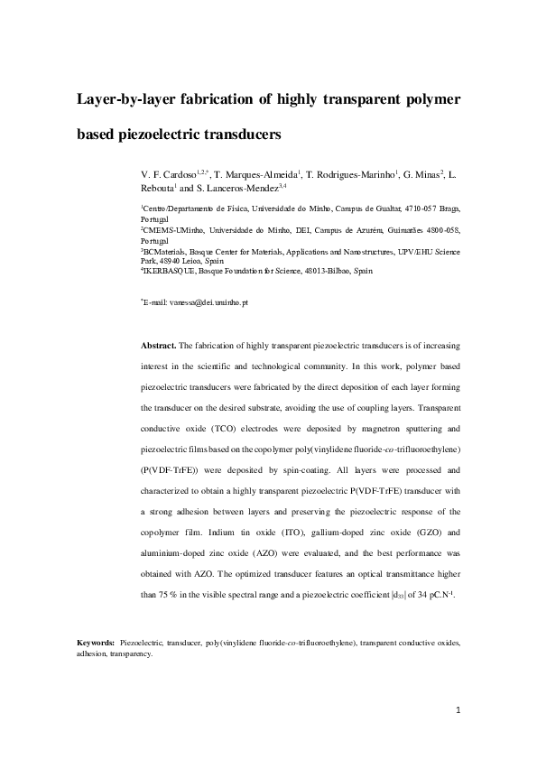 (PDF) Layer-by-layer fabrication of highly transparent polymer based ...