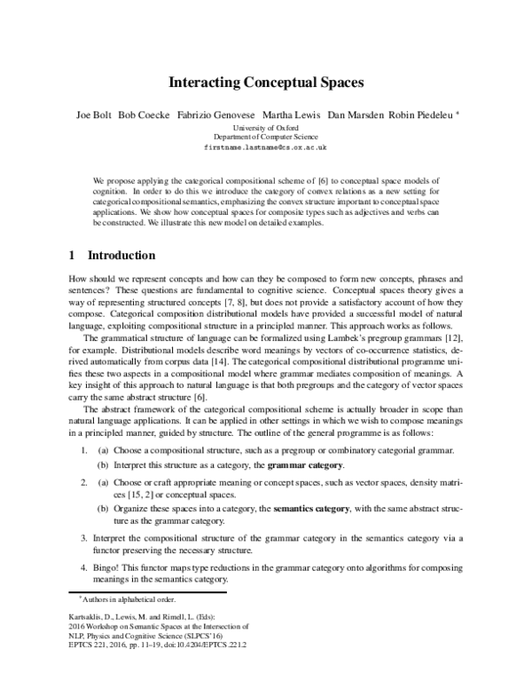 (PDF) Interacting Conceptual Spaces