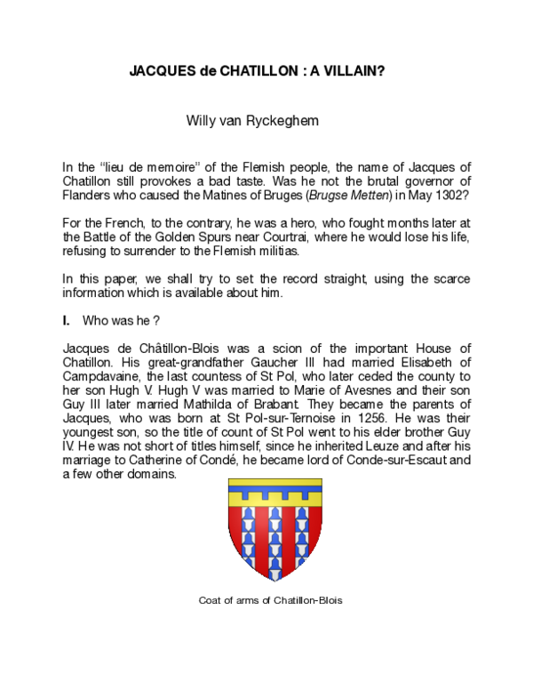 (PDF) Jacques de Chatillon - A Villain