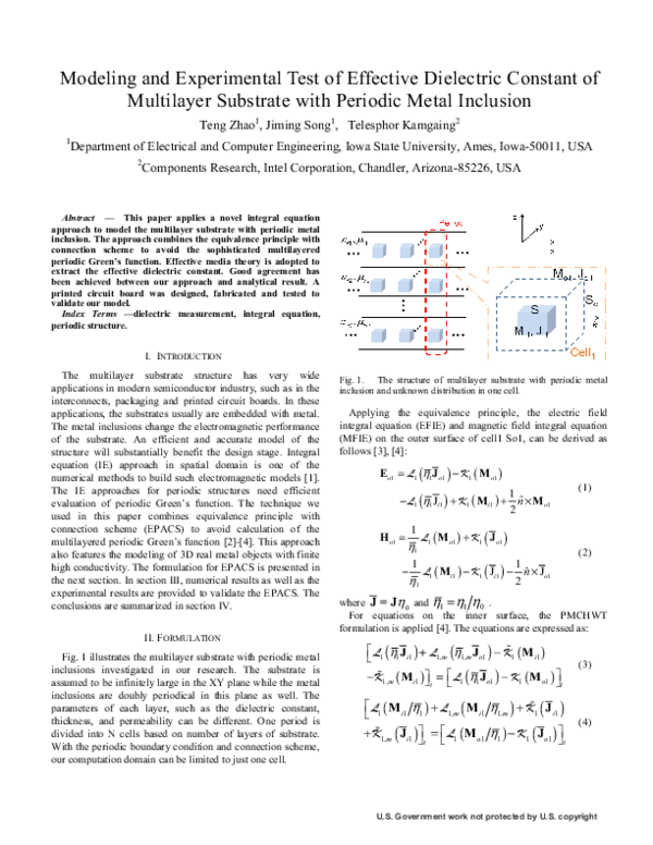 (PDF) Modeling and experimental test of effective dielectric constant ...