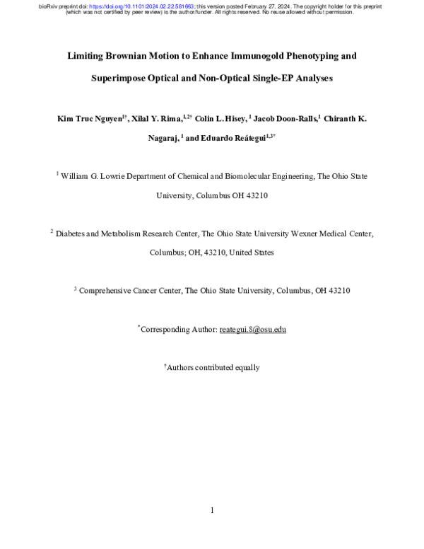 (PDF) Limiting Brownian Motion to Enhance Immunogold Phenotyping and ...