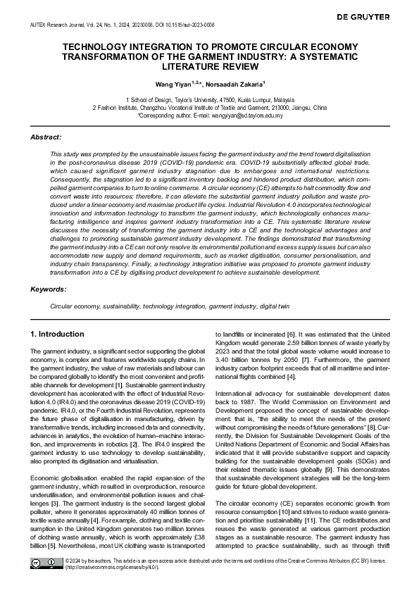 (PDF) Technology integration to promote circular economy transformation ...