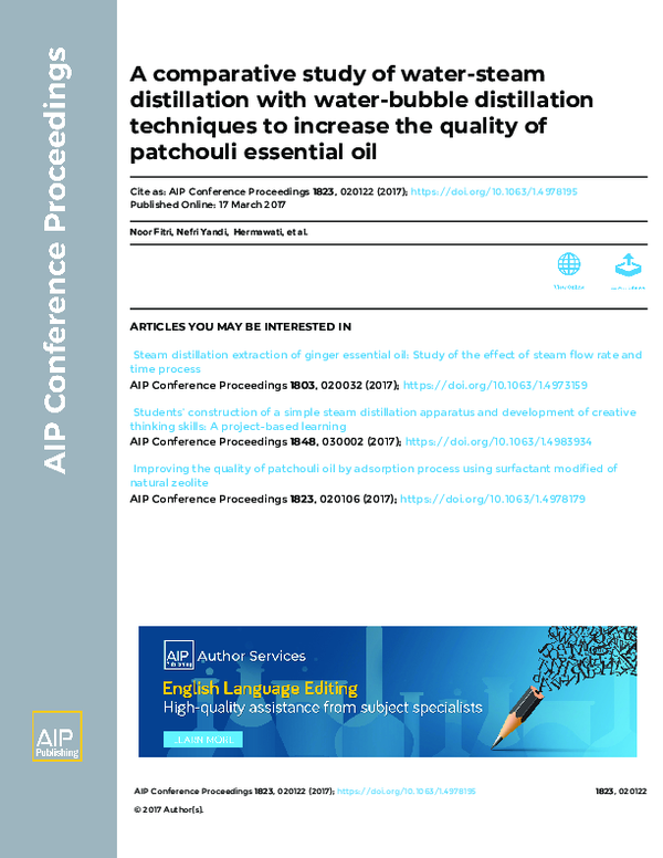 (PDF) A comparative study of water-steam distillation with water-bubble ...