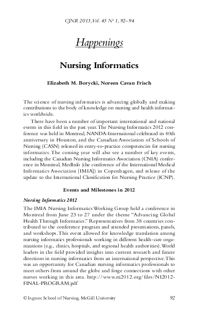 (PDF) Nursing Informatics