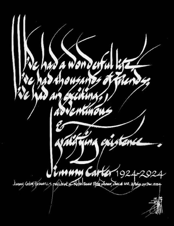 (PDF) Memorial Calligraphy: Jimmy Carter 1924-2024