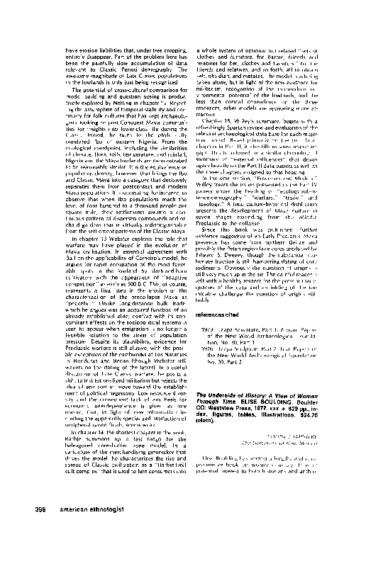 (PDF) The Underside of History: A View of Women Through Time. ELISE ...