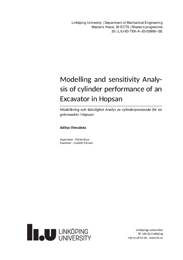 (PDF) Modelling and sensitivity analysis of cylinder performance of an ...