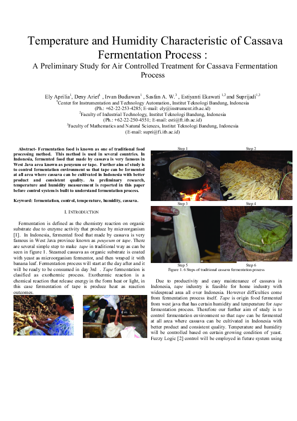 (PDF) Temperature and humidity characteristic of cassava fermentation ...