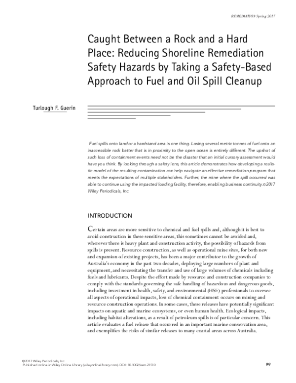 (PDF) Caught Between a Rock and a Hard Place: Reducing Shoreline ...