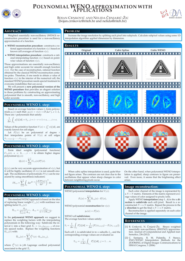 (PDF) Polynomial WENO approximation with applications
