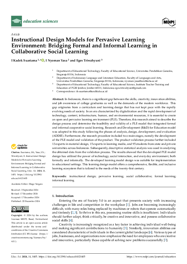 (PDF) Designing Pervasive Learning Models in Education